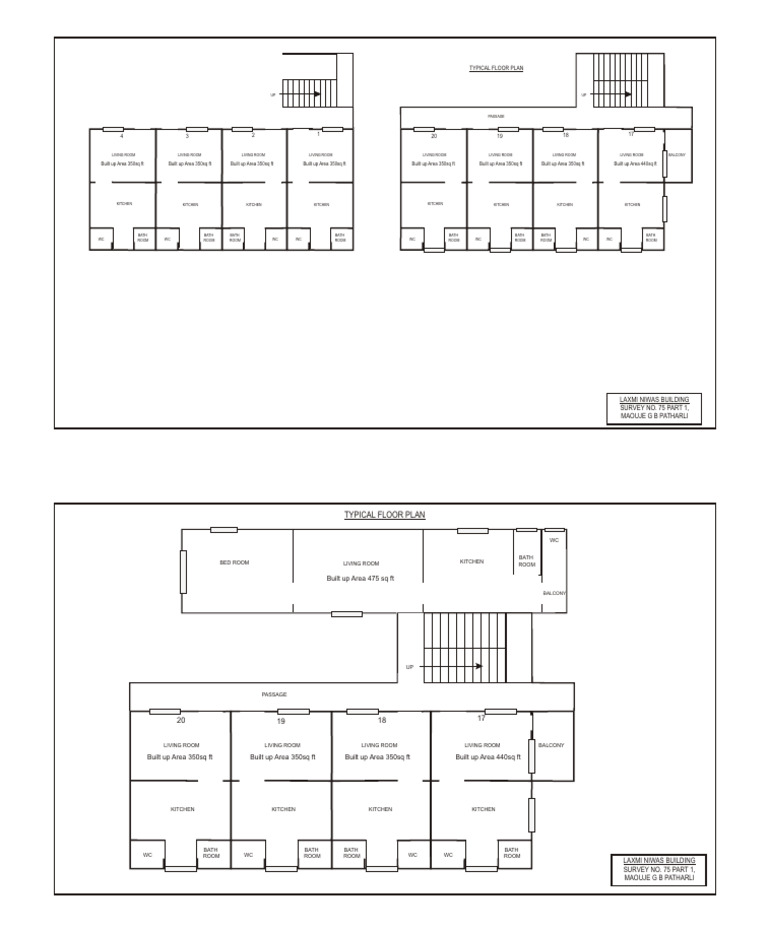 Laxmi Niwas Floor Plan 1RK and 1BHK | PDF