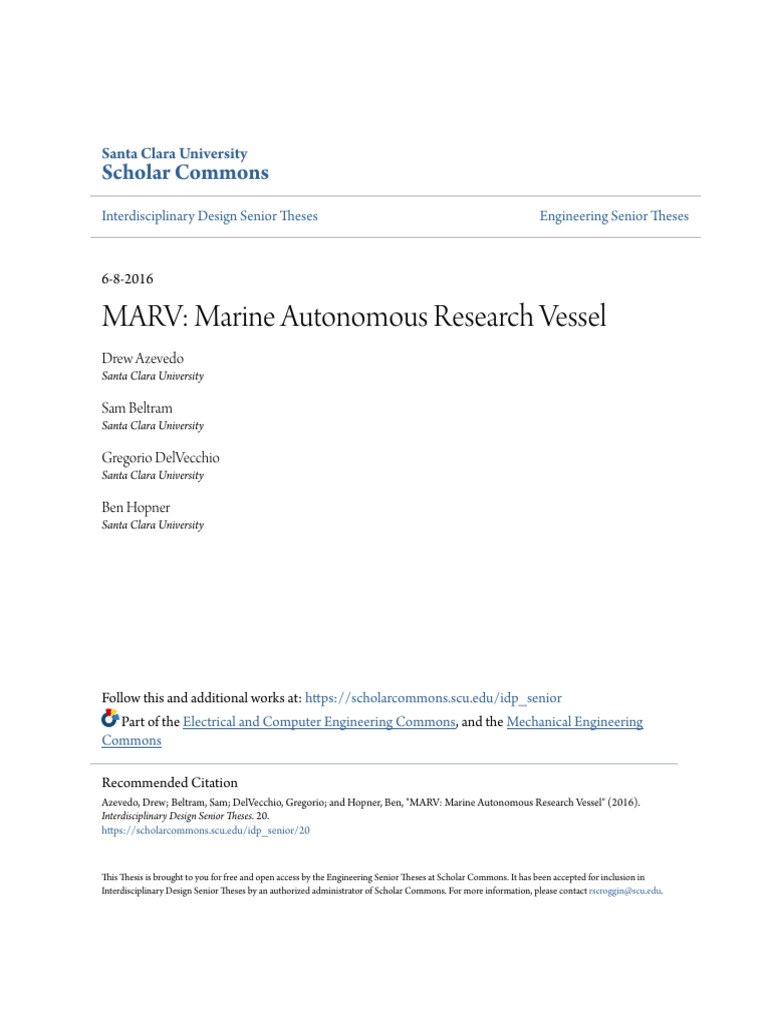 MARV_ Marine Autonomous Research Vessel | PDF | System