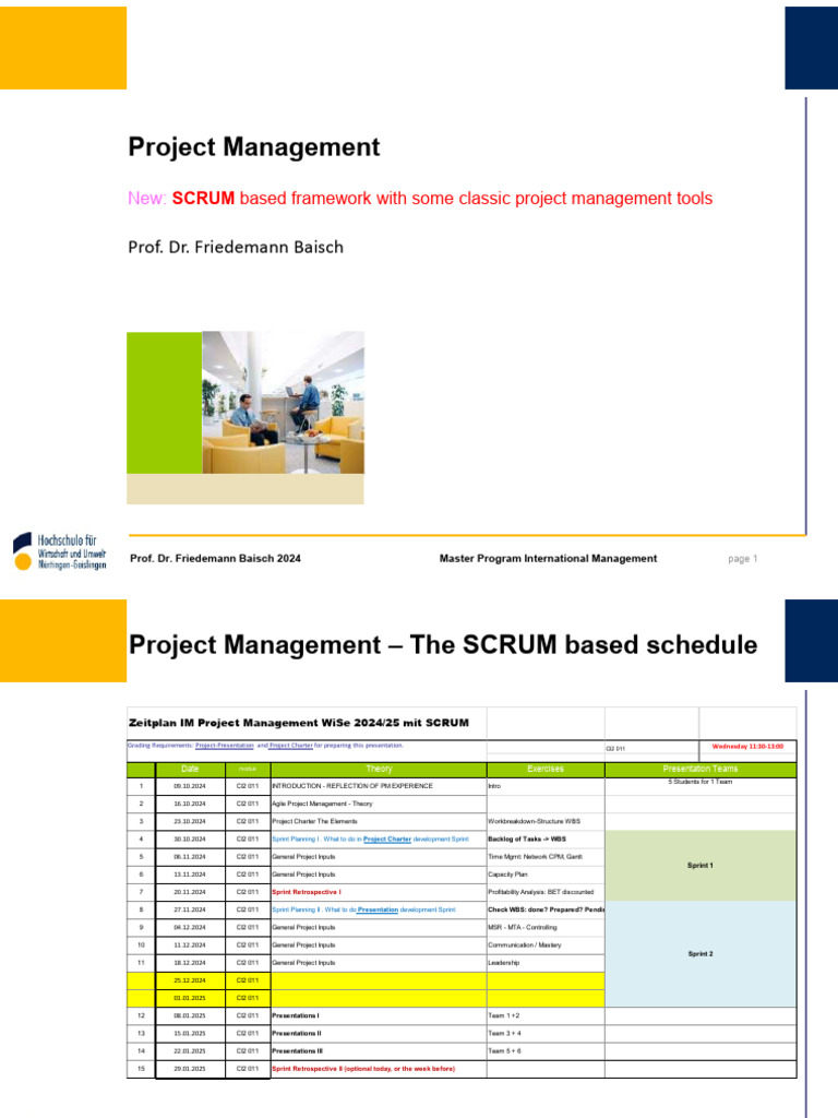 00 IM PJM WiSe2024 25 FB Script | PDF | Scrum (Software Development) | Agile Software Development