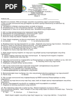 Summative Test No. 4 in Grade 2 Quarter 4 With Tos | PDF