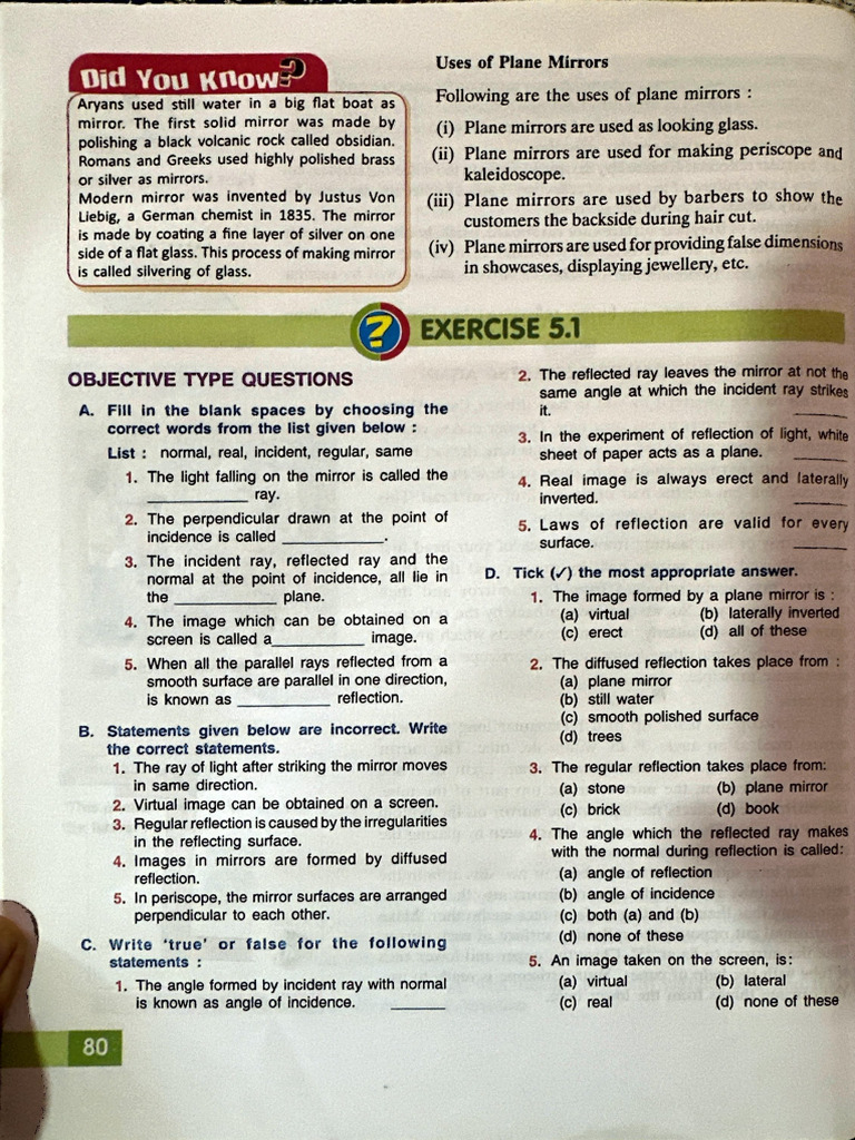 Book 12 Oct 2024 | PDF | Mirror | Reflection (Physics)