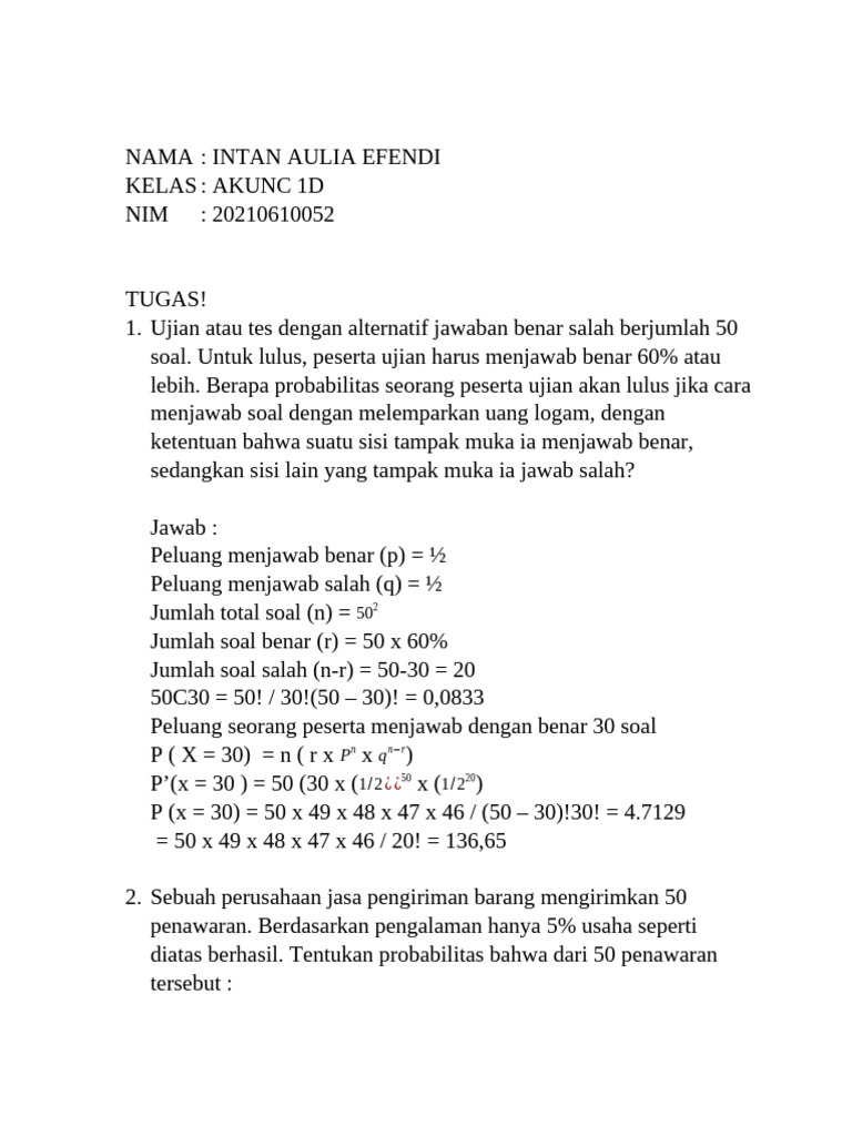 Intan Aulia Efendi - Tugas Pertemuan 11 - 12 | PDF