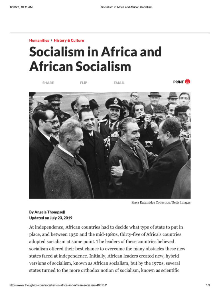 Socialism in Africa and African Socialism | PDF