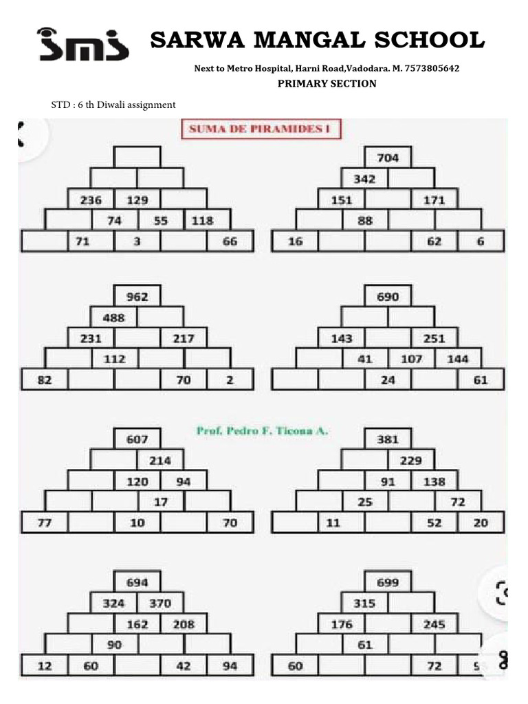 STD 6 th Diwali assignment | PDF