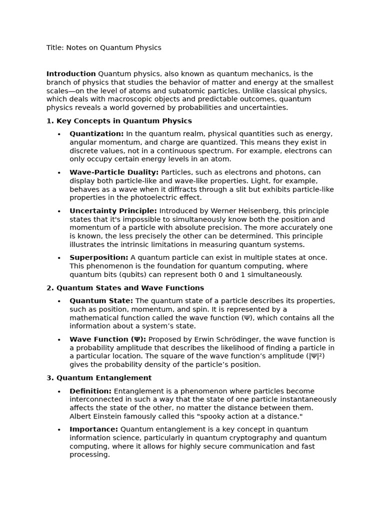 Quantum Physics | PDF | Quantum Mechanics | Quantum Tunnelling