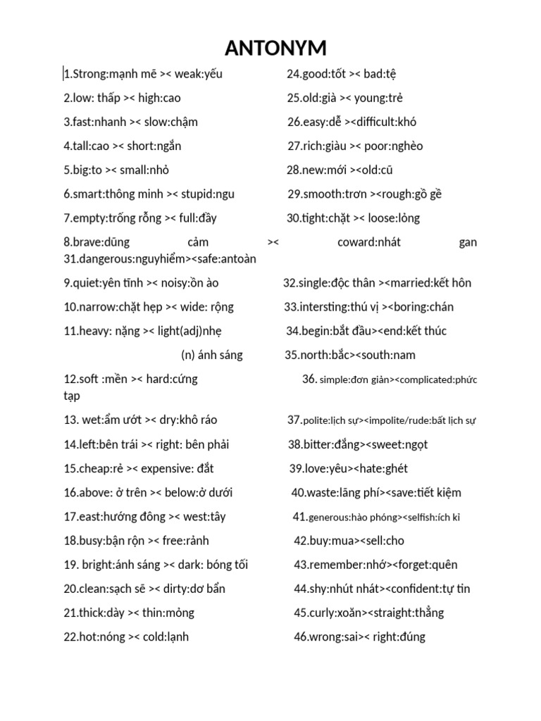 antonym | PDF
