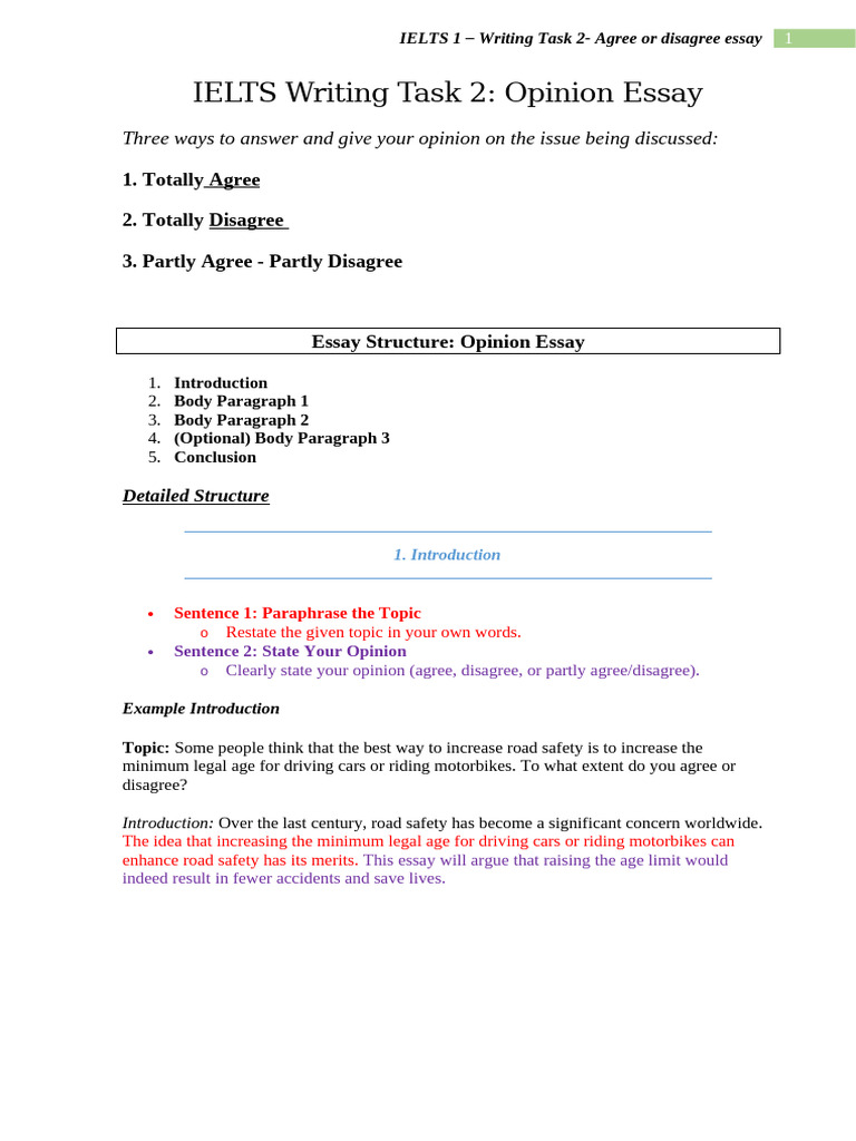 IELTS Writing Task 2 - Structure | PDF | Essays | Argument