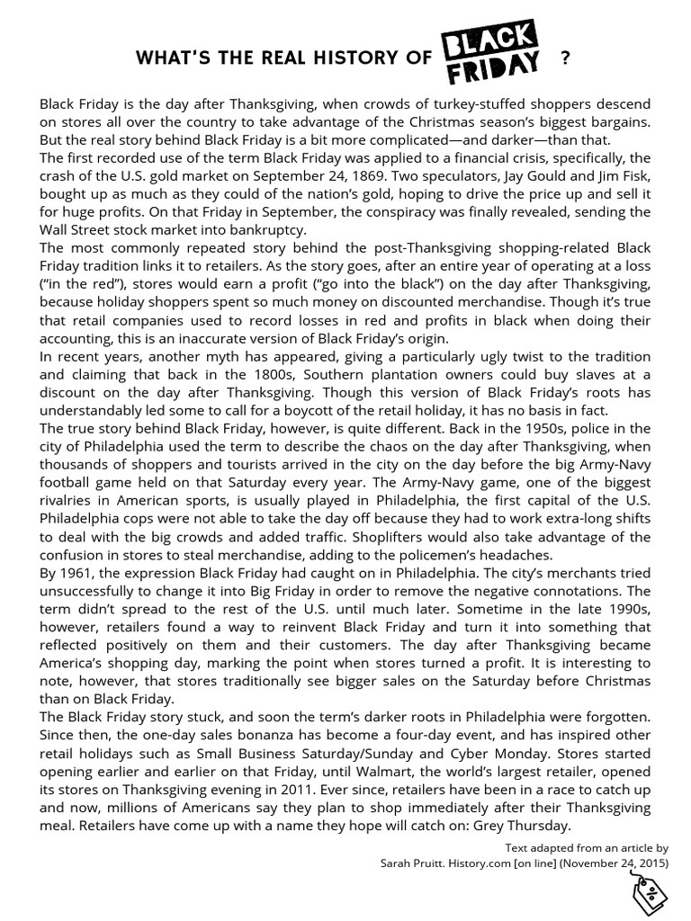 The True History of Black Friday | PDF | Black Friday (Shopping ...