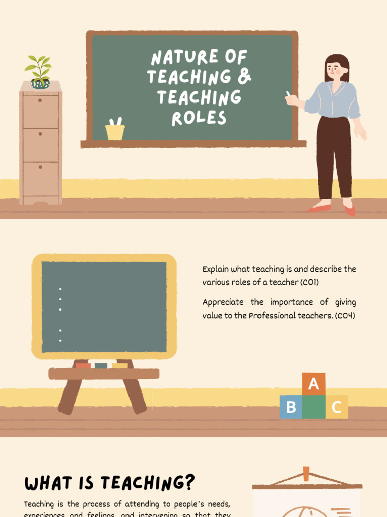 Nature of Teaching and Teaching Roles | PDF | Career & Growth | Wellness