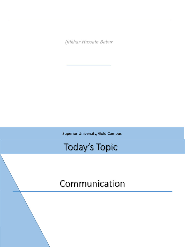 Lecture-4 - Communication-F23 | PDF | Osi Model | Computer Network