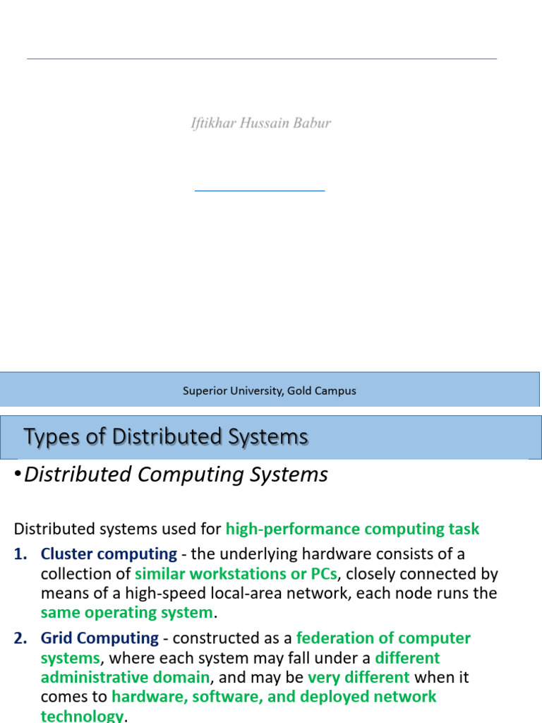 Lecture 2 Architecture Of Distributed Systems Pdf Computer Cluster