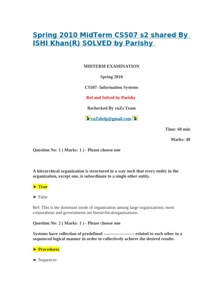 Cs507 Midterm Papers Mega File by Soban 8 | PDF | System | Cognitive ... Cs507 Midterm Papers Mega File by Soban 8 | PDF | System | Cognitive ...