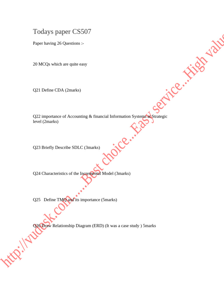 Todayspaper CS507 Spring 2010 Midterm 28052010 | PDF | Computers | Technology & Engineering