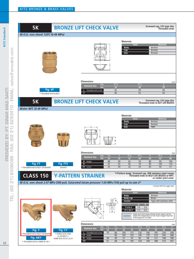 KITZ Valves and Strainers Catalog | PDF | Valve | Plumbing