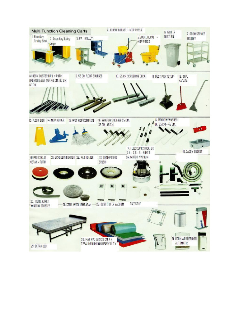 Referensi Alat Dan Bahan Cleaning Service | PDF