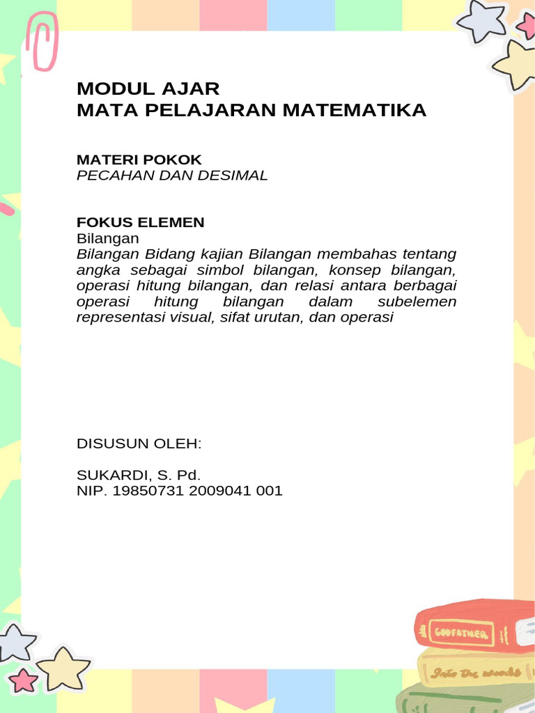 Modul Ajar Matematika | PDF | Karier & Perkembangan