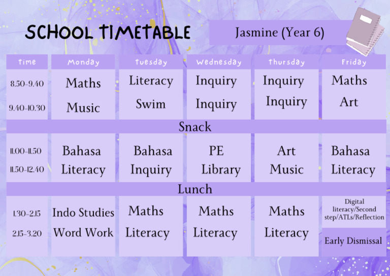 Class Schedule DESIGN | PDF