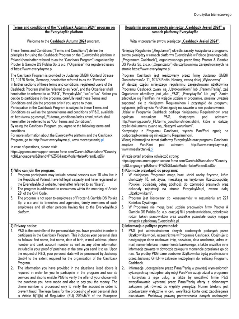 Cashback TC Autumn 24 Enplfinal | PDF