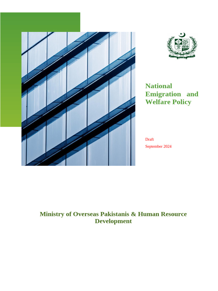 National Emigration & Welfare Policy 2024 | PDF | Human Migration ...
