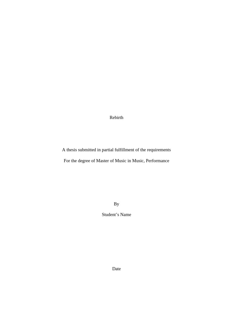 The Theme of Rebirth A Graduate Recital | PDF | Reincarnation ...