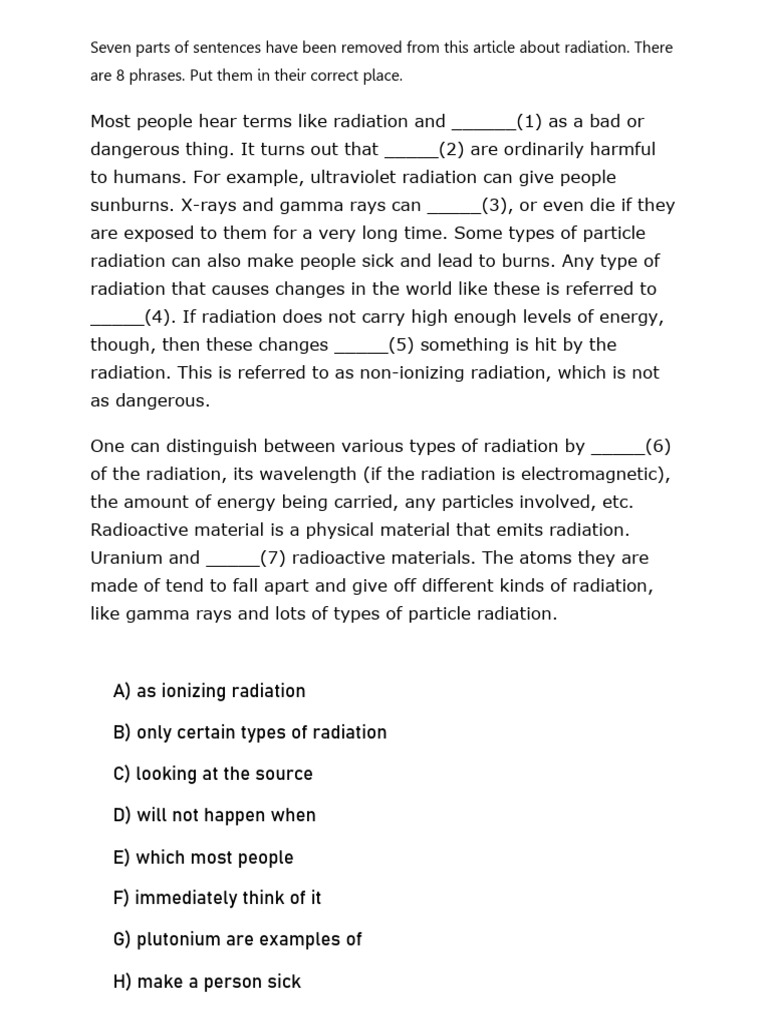 Gapped Text Intermediate | PDF