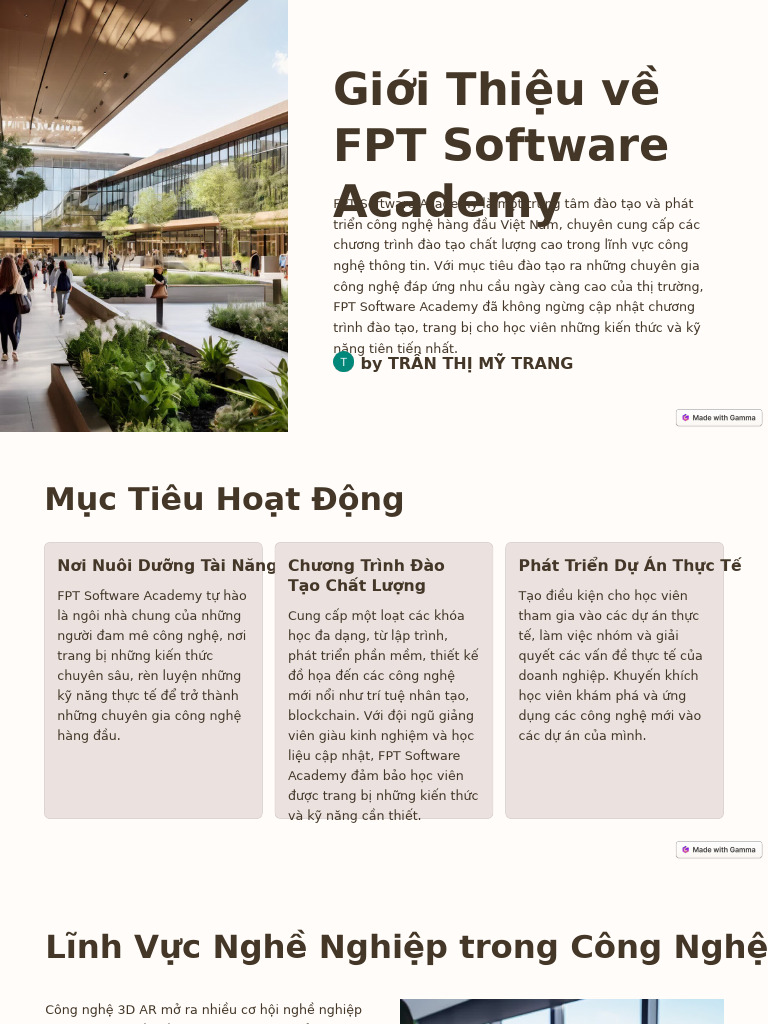 Gioi Thieu Ve FPT Software Academy | PDF