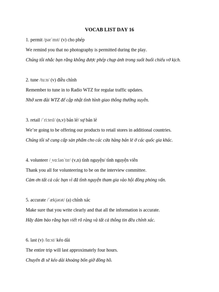 Vocabulary | PDF