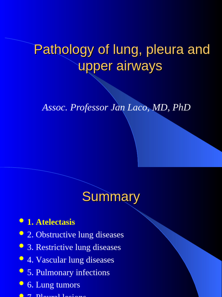 Lung and Pleura Pathology Overview | PDF | Respiratory Diseases | Lung