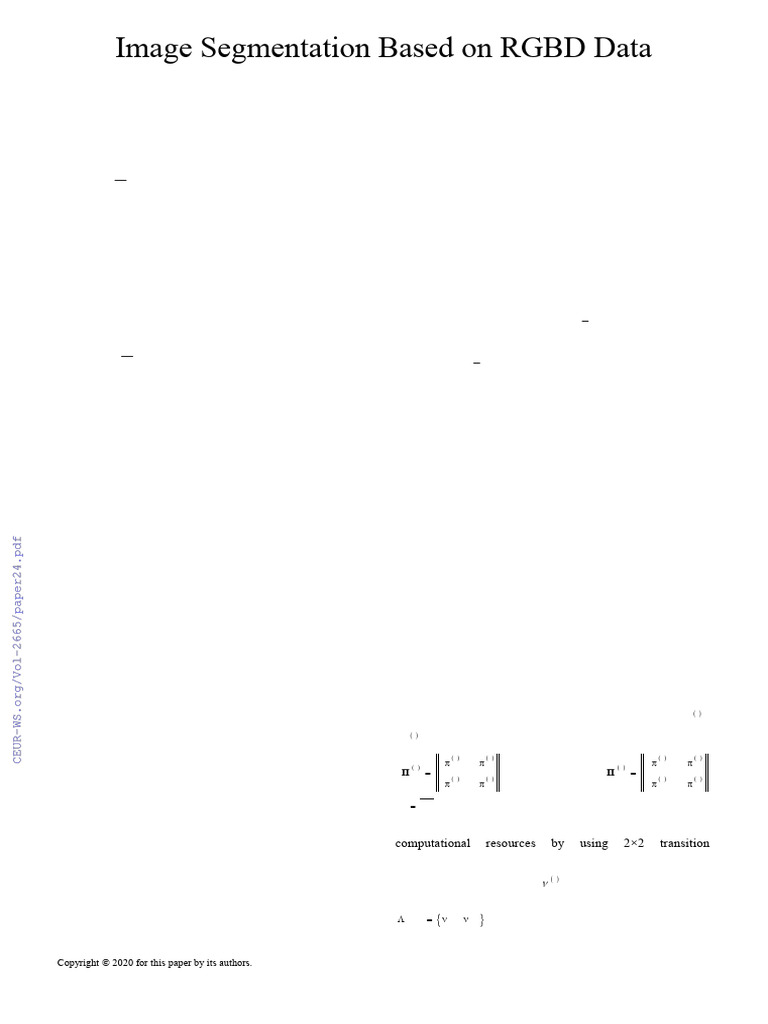 Image Segmentation Based On RGBD Data | PDF | Image Segmentation | Applied Mathematics
