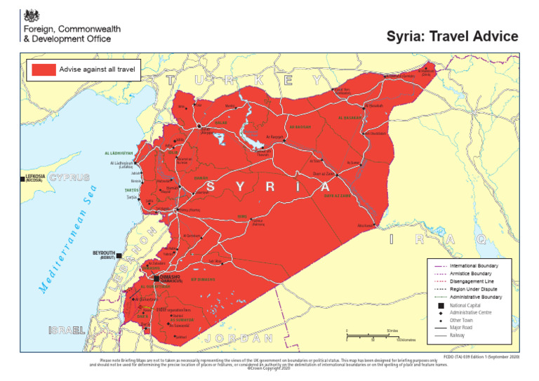 Syria Travel Advisory: No Travel Recommended | PDF