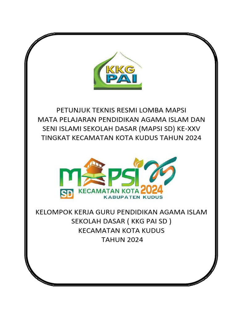 Juknis Lomba Mapsi Ke XXV Kec Kota Tanggal 13 Juni 2024 | PDF