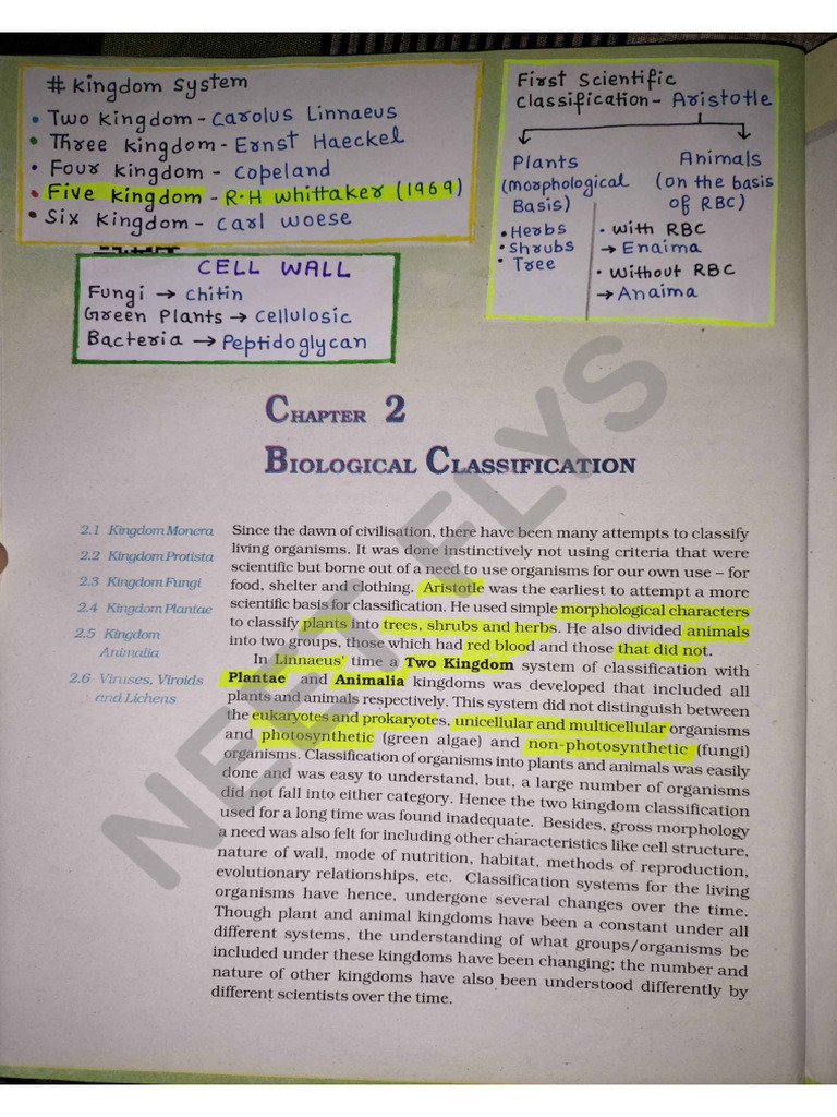 NCERT - Biological Classification | PDF