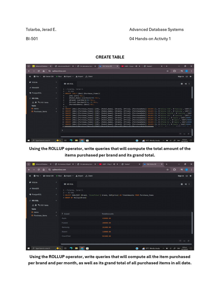 04 Hands-On Activity 1 | PDF