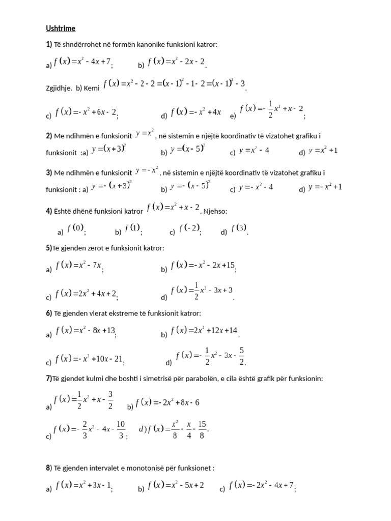 USHTRIME Stereometri 2024 | PDF