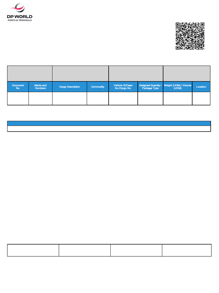 Truck Visit Slip for Cargo Delivery | PDF