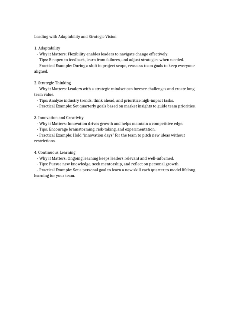 Adaptive And Strategic Skills Pdf