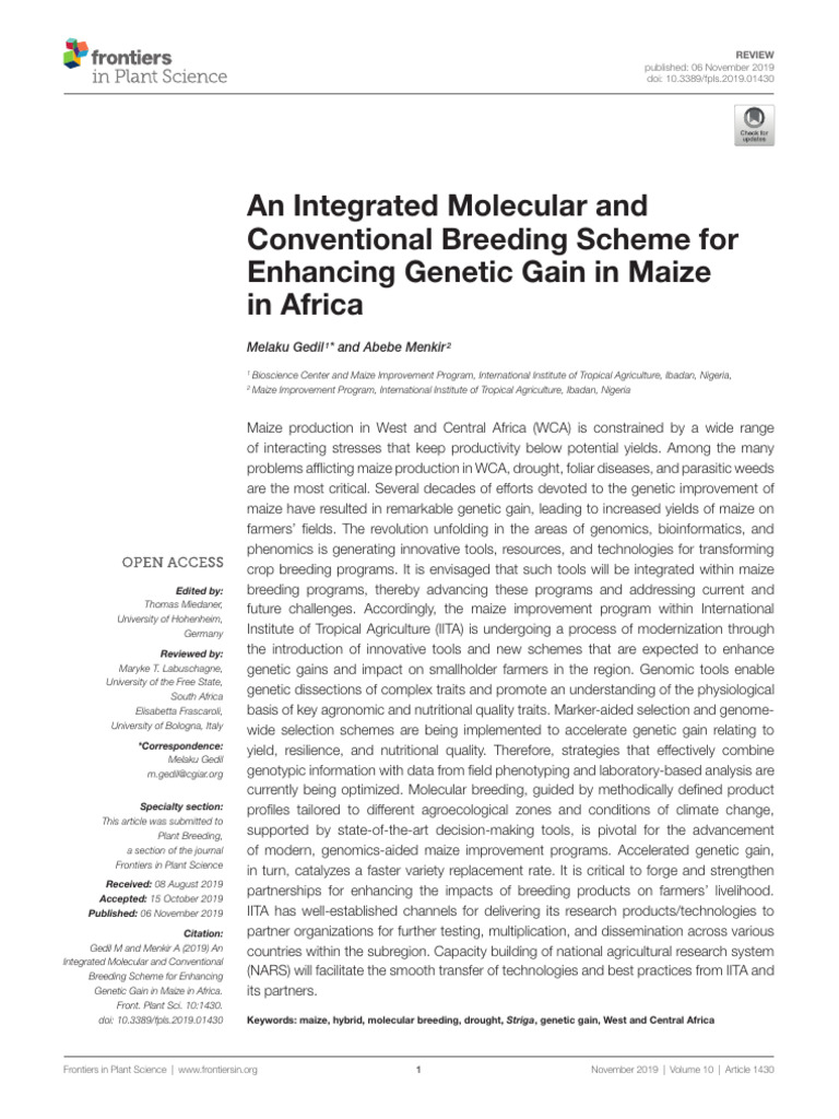 fpls-10-01430 | PDF | Plant Breeding | Quantitative Trait Locus