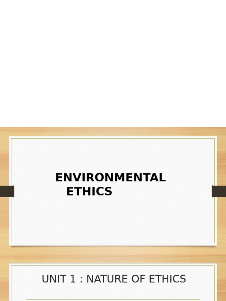 Overview of Environmental Ethics | PDF | Philosophy | Self-Improvement