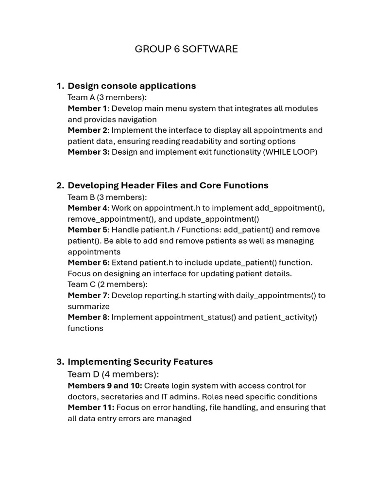GROUP 6 SOFTWARE Guide | PDF