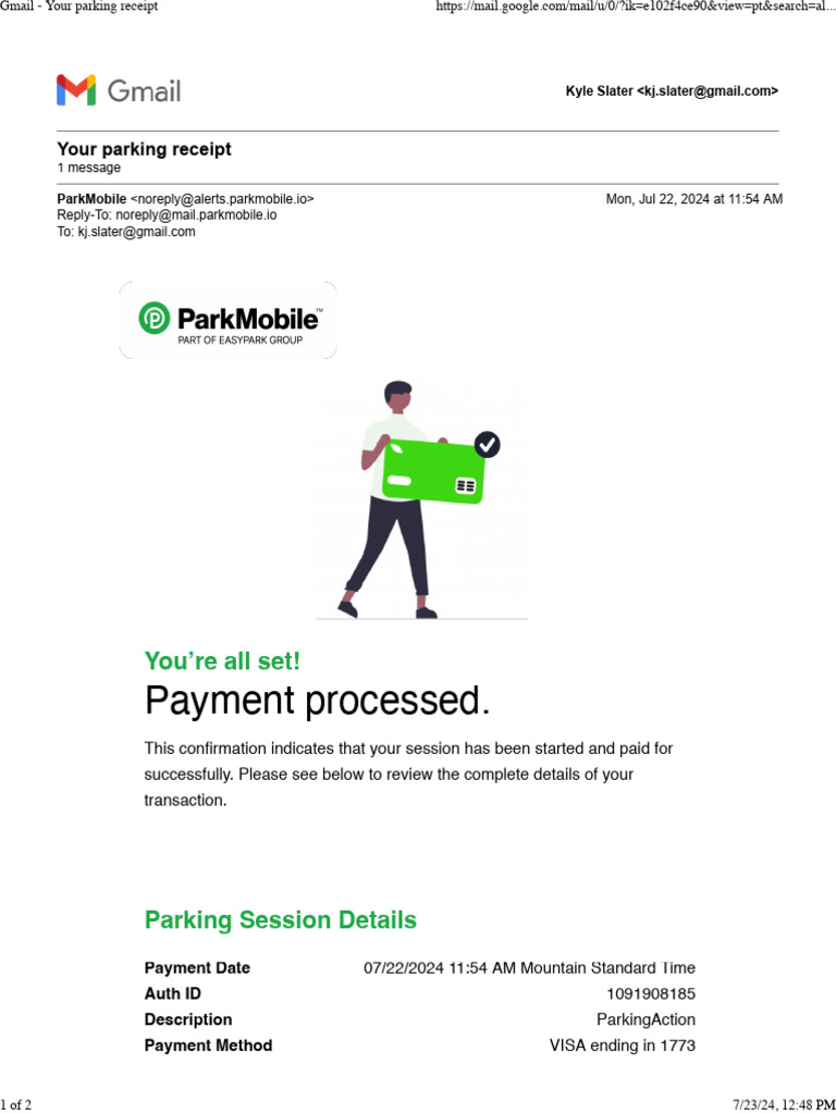 ParkMobile | PDF | Receipt | Payments