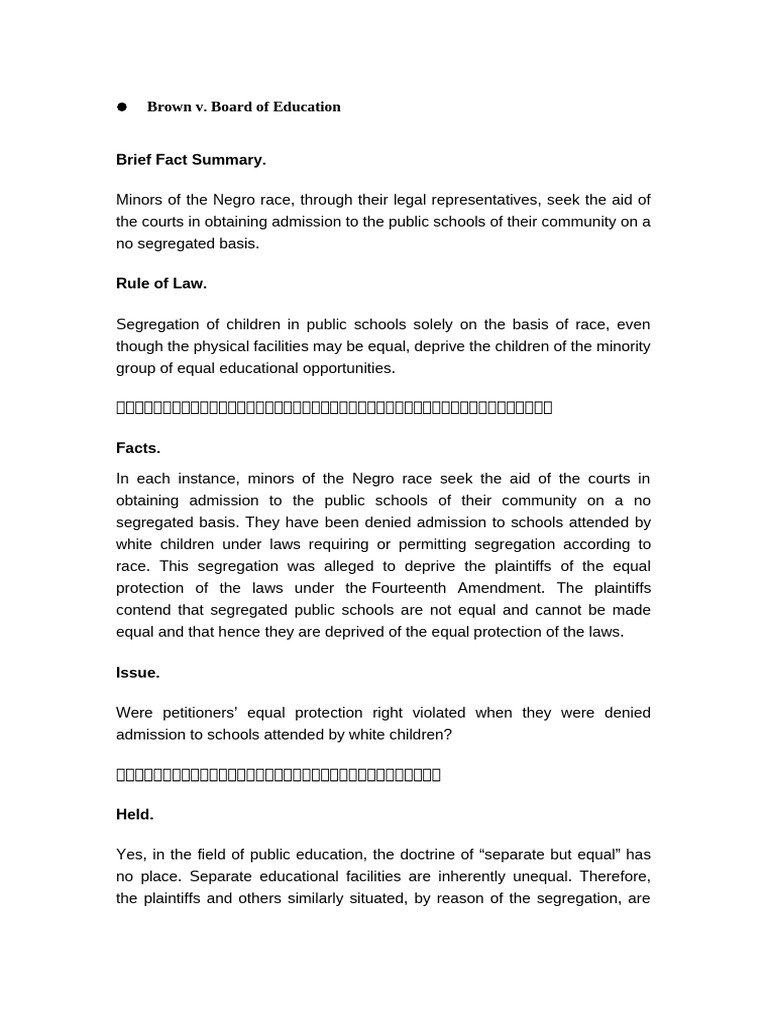 美憲 case brief | PDF | Equal Protection Clause | First Amendment To The ...