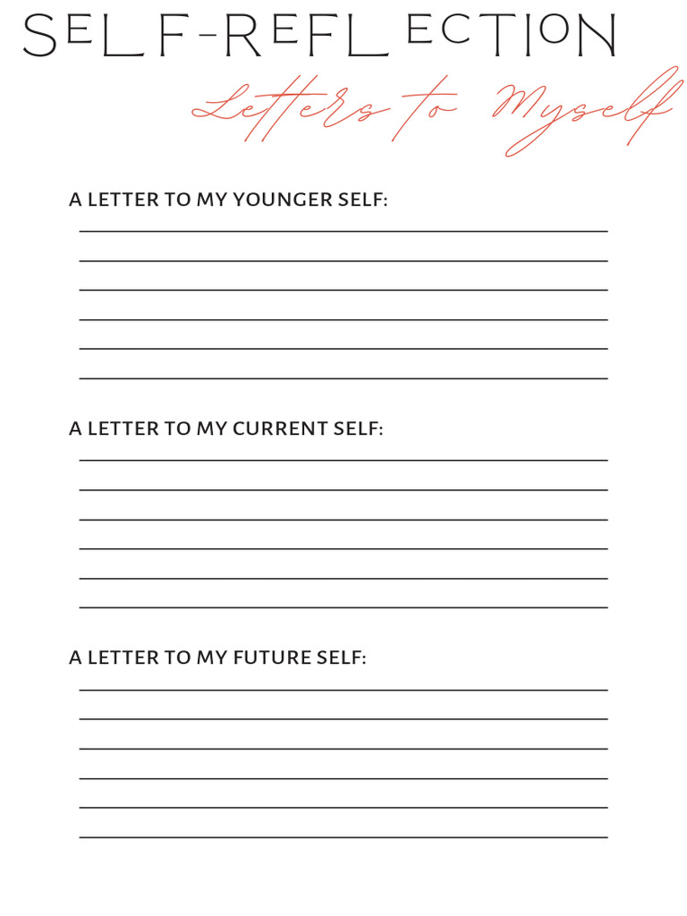 Self Reflection - Letters To Myself | PDF