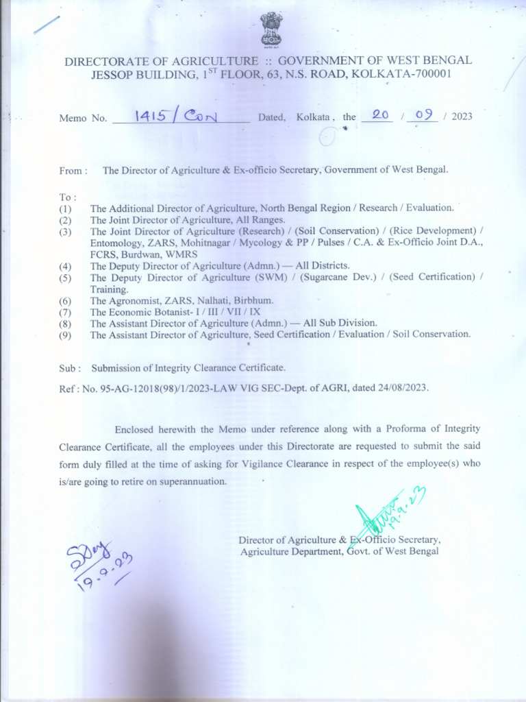 Integrity Clearance Certificate | PDF