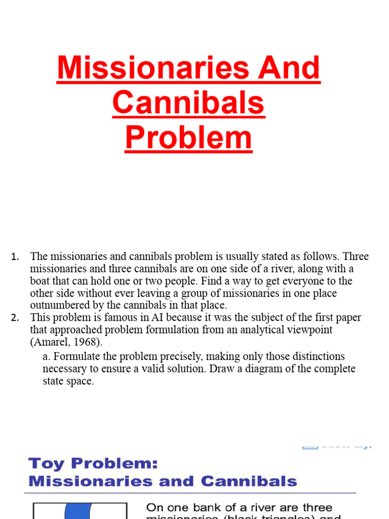 AI Puzzle: Missionaries & Cannibals | PDF | Travel | General Fiction