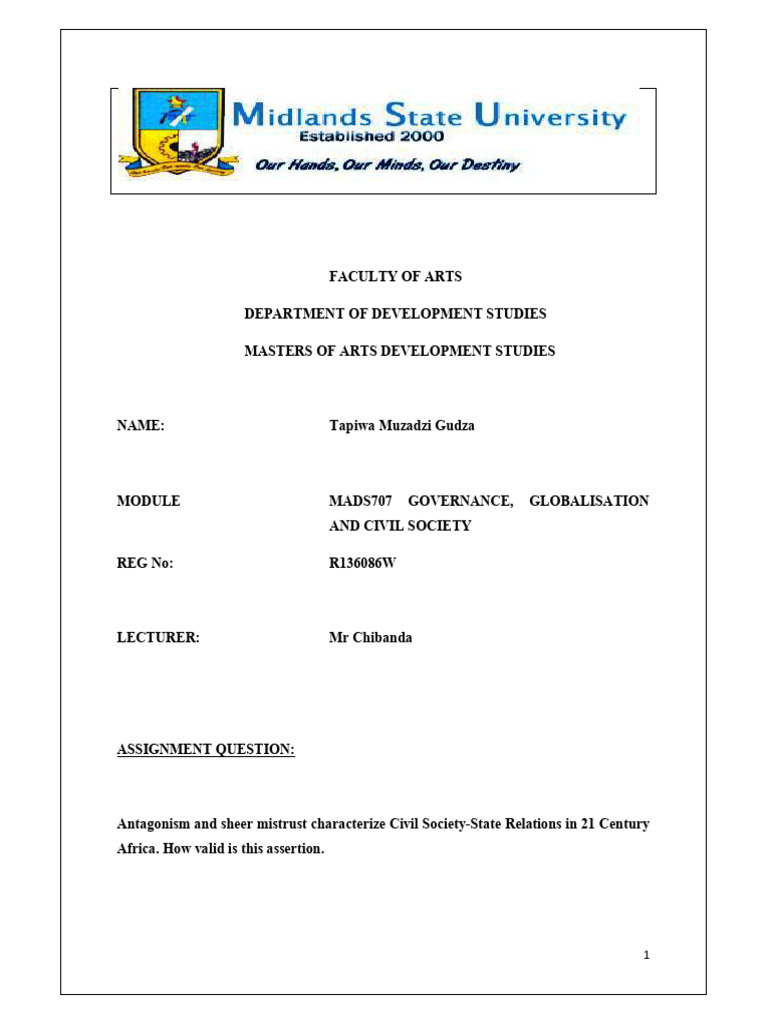 State-CSO Antagonism - Autosaved | PDF | Zimbabwe | Lgbt