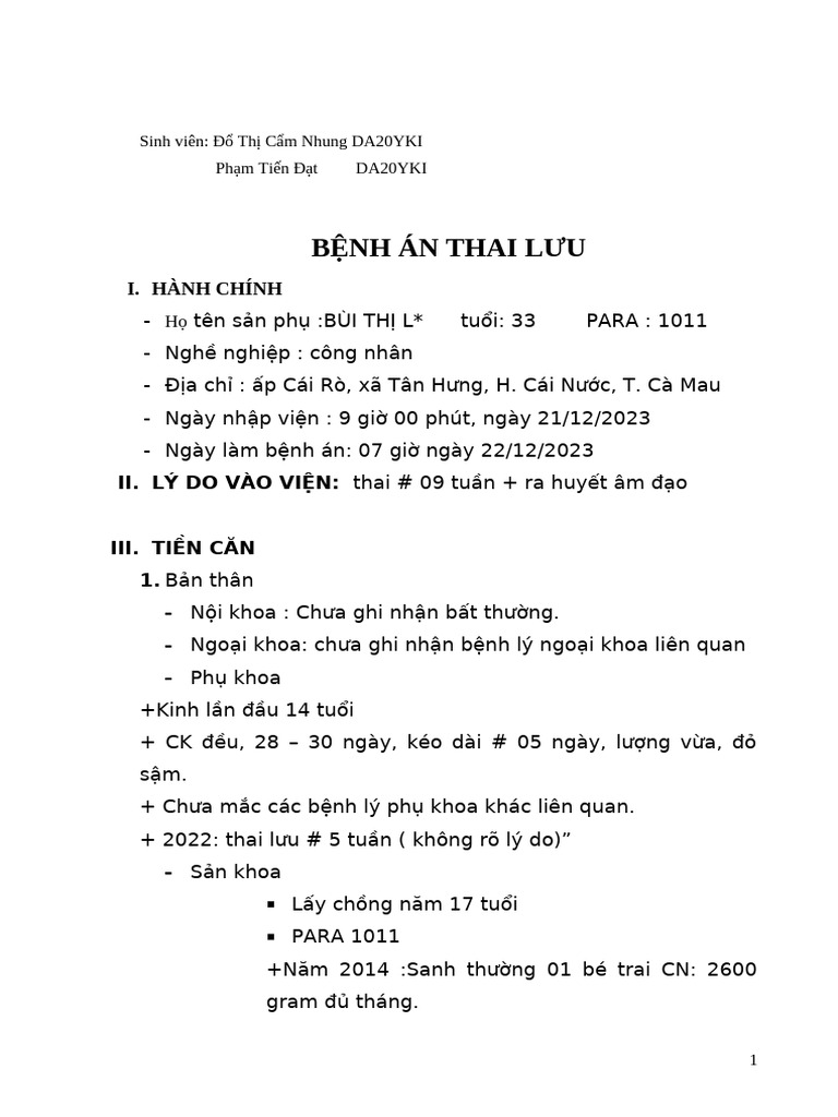 B.ÁN THAI LƯU 9 Tuan Ly | PDF