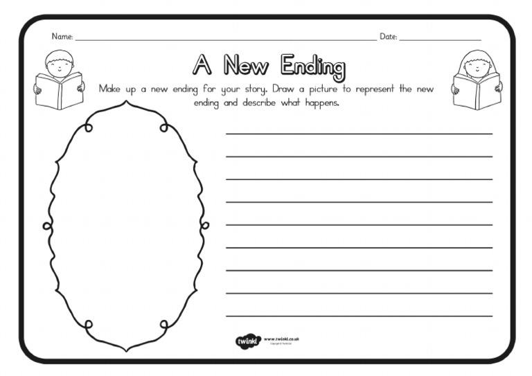 A New Ending Comprehension Activity Sheet | PDF