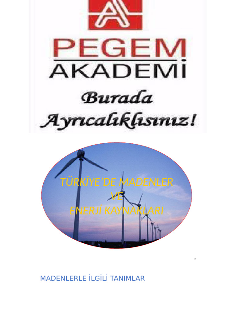 08.türkiye'de Madenler | PDF
