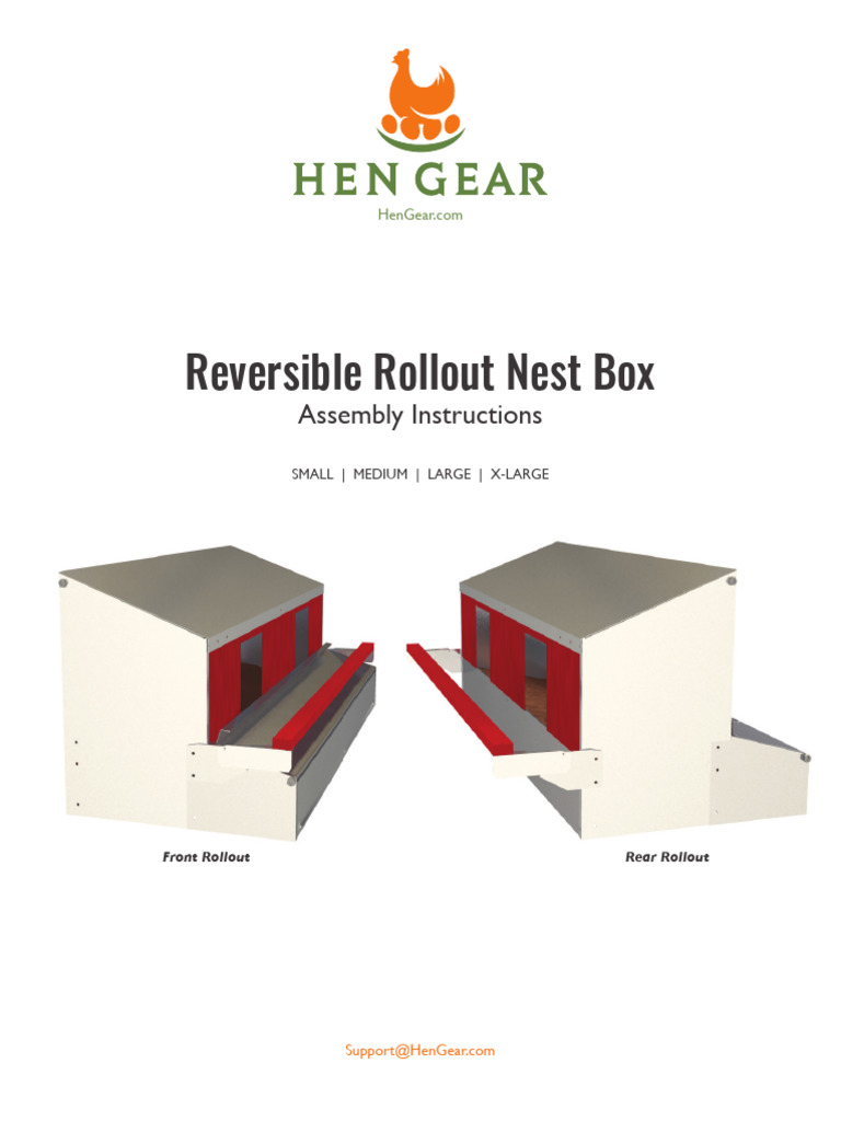 Hen Gear Poultry Nesting Boxes | PDF | Screw | Nut (Hardware)