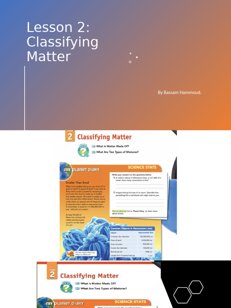 Lesson 2 Classifying Matter | PDF